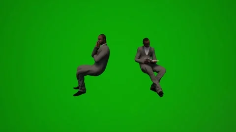 Black business man green screen walk mob... | Stock Video | Pond5