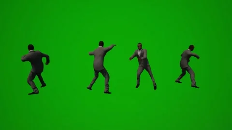 Black business man green screen walk mob... | Stock Video | Pond5