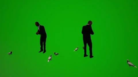 Black business man green screen walk mob... | Stock Video | Pond5