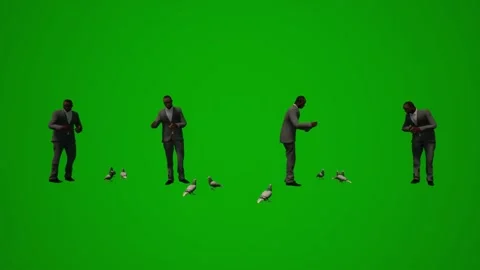 Black business man green screen walk mob... | Stock Video | Pond5