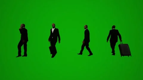 Black business man green screen walk mob... | Stock Video | Pond5