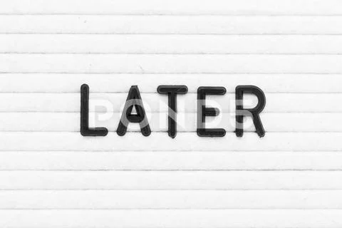 Black color letter in word later on white felt board background Stock ...