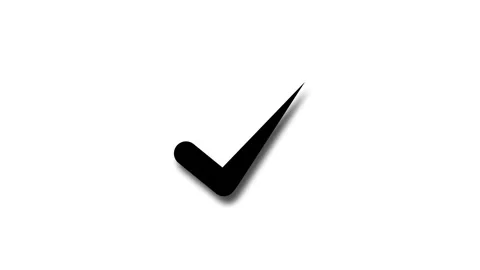 Black color simple 3d tick mark animatio... | Stock Video | Pond5
