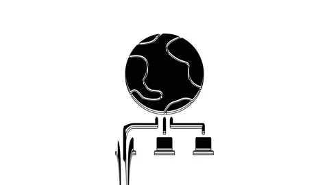 Black Computer network icon isolated on ... | Stock Video | Pond5