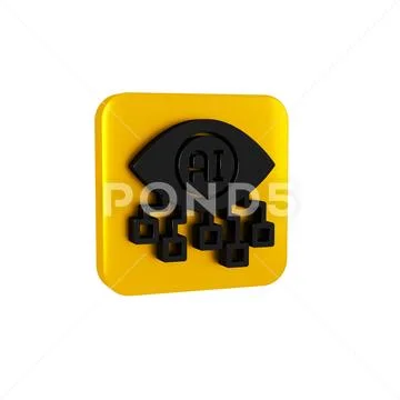 Black Computer vision icon isolated on transparent background ...