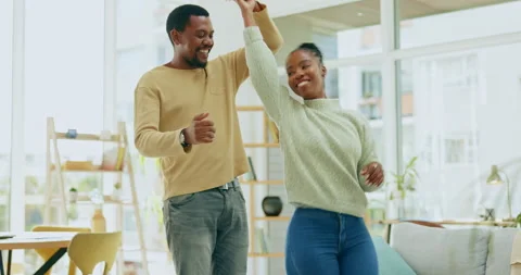 Black couple, dancing together and hug i... | Stock Video | Pond5