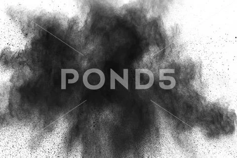 Stock Photograph: Black dust particles splash. #105512512