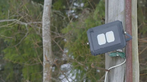 A black emergency light on the pole in E... | Stock Video | Pond5