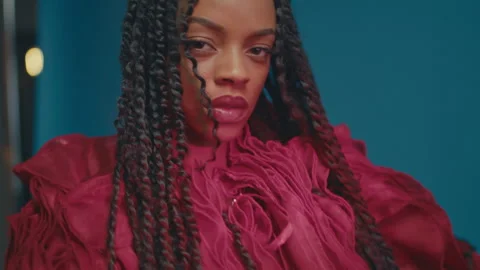 Black female face of influencer model se... | Stock Video | Pond5