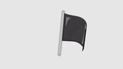 Black Flag Emoji Animated on a Transpare... | Stock Video | Pond5