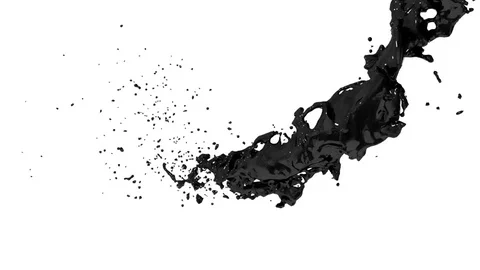 black flow liquid like paint moves in sl... | Stock Video | Pond5