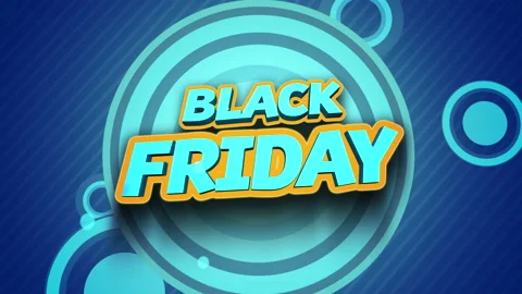 Black Friday cartoon text with circles o... | Stock Video | Pond5