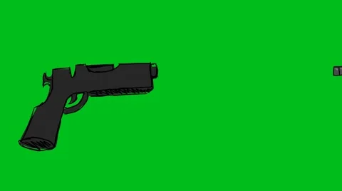 Green Screen Gun Fire Stock Video Footage | Royalty Free Green Screen ...