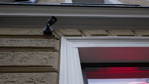 Black hidden CCTV surveillance camera is... | Stock Video | Pond5