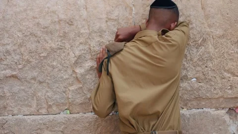 Black Israeli Jewish soldier IDF praying... | Stock Video | Pond5
