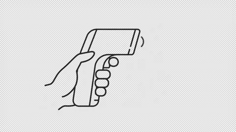 Black line animation of hand using infra... | Stock Video | Pond5