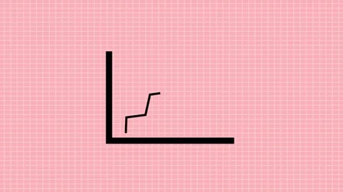 black line graph animated on pink backgr... | Stock Video | Pond5