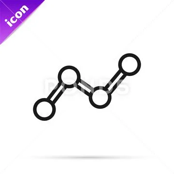 Black line Graph, schedule, chart, diagram, infographic, pie graph icon ...