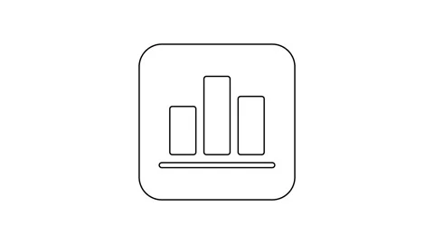 Black line Pie chart infographic icon is... | Stock Video | Pond5
