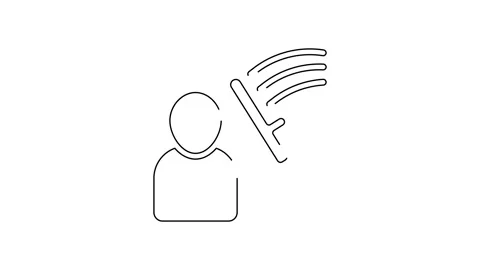 Black line Police beat human icon isolat... | Stock Video | Pond5