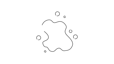 Black line Water spill icon isolated on ... | Stock Video | Pond5