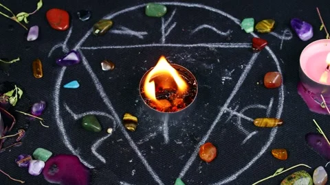 Black magic ritual background with magic... | Stock Video | Pond5