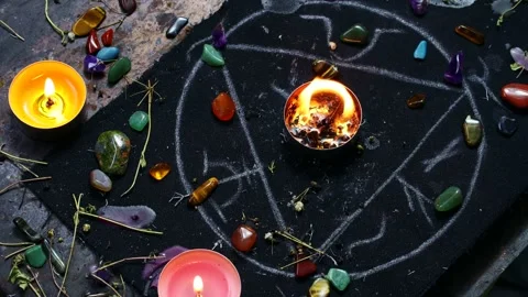Black magic ritual background with magic... | Stock Video | Pond5