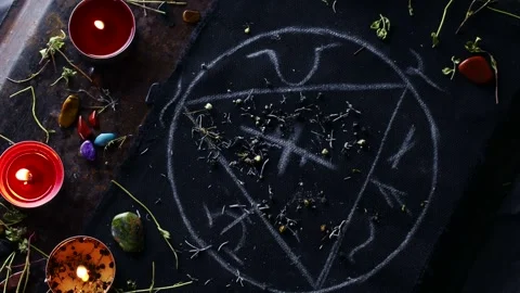 Black magic ritual background with magic... | Stock Video | Pond5