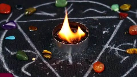 Black magic ritual background with magic... | Stock Video | Pond5