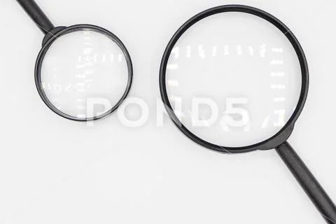 Photograph: Black magnifying glass sphere is sending out white space ...