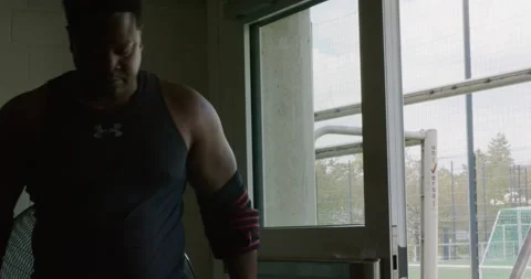 Black male powerlifter strongman trainin... | Stock Video | Pond5