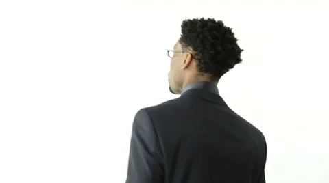 Black man isolated on white | Stock Video | Pond5