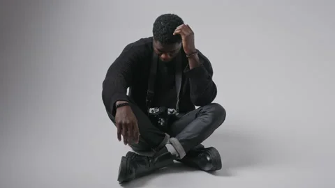 Sad Black Man Stock Footage ~ Royalty Free Stock Videos | Pond5