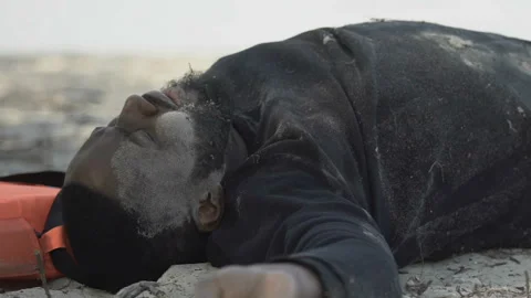 Black man with lunges trauma deeply brea... | Stock Video | Pond5