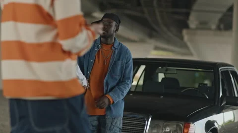 Black Man with Mates Listening to Hip Ho... | Stock Video | Pond5