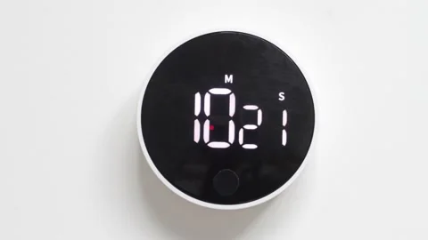 Black minimalist timer with reverse time... | Stock Video | Pond5
