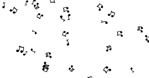 Falling Music Notes Stock Video Footage | Royalty Free Falling Music ...