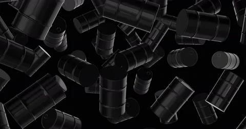 Black Oil Barrel falling slow motion | Stock Video | Pond5