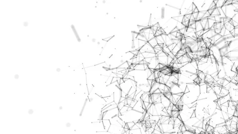 black particles slowly moving on a white... | Stock Video | Pond5