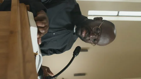 Black Pastor Preaching Sermon | Stock Video | Pond5