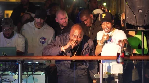 Black Rap Artists Perform At Nightclub, ... | Stock Video | Pond5