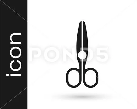 Black Scissors icon isolated on white background. Tailor symbol ...