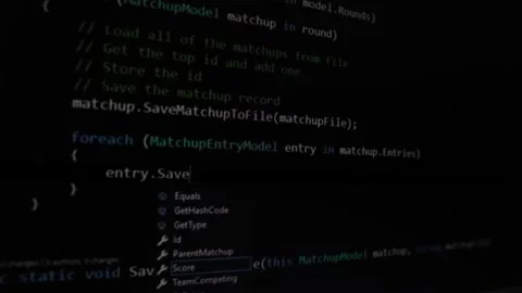 Black screen programming language, app c... | Stock Video | Pond5