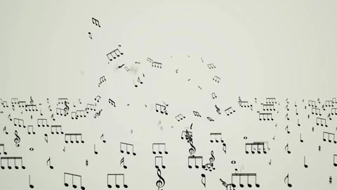 Black sheet music 3d object on white bac... | Stock Video | Pond5