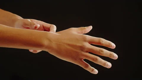 Black skin texture close-up, hand palm o... | Stock Video | Pond5