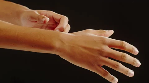 Black skin texture close-up, hand palm o... | Stock Video | Pond5