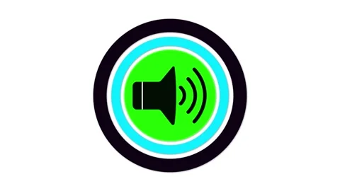 Black speaker icon with sound waves anim... | Stock Video | Pond5