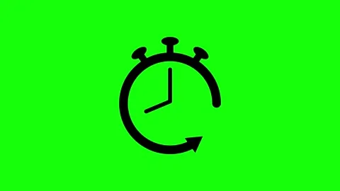 black stopwatch time clock animation on ... | Stock Video | Pond5