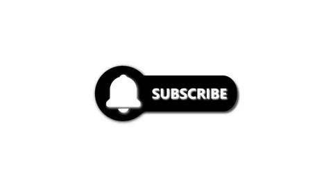Black subscribe button with bell icon an... | Stock Video | Pond5