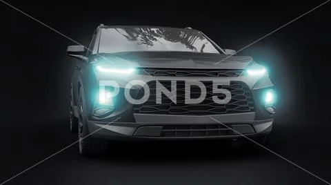 A black ultra-modern SUV with a catchy expressive design for young ...